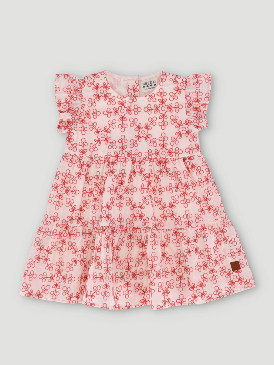 Baby Girls Embroidered Dress – Keedo