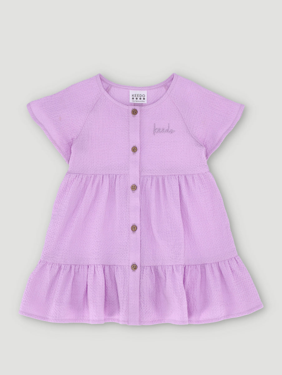 Baby Girls Lavender Woven Dress – Keedo